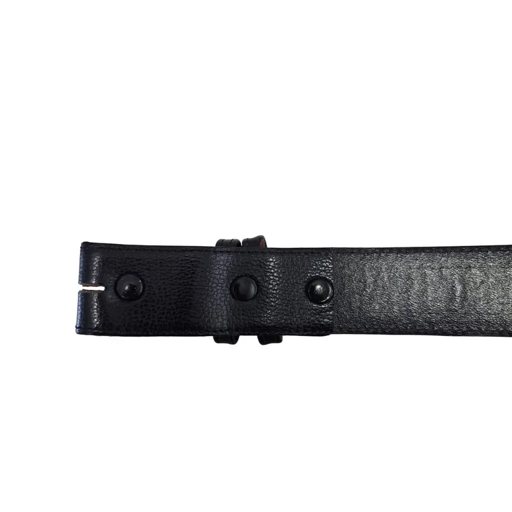 Vincenza | Accessories | Vincenza Italian Calf Skin Black Leather Belt ...